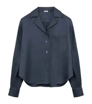 Loewe Silk Pyjama Shirt - Grey
