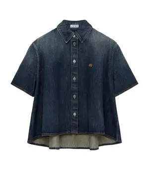 Loewe Denim Trapeze Short-sleeve Shirt