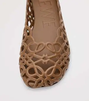 Loewe Leather Petal Anagram Ballet Flats