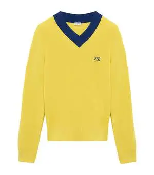 Loewe Cotton-wool V-neck Sweater