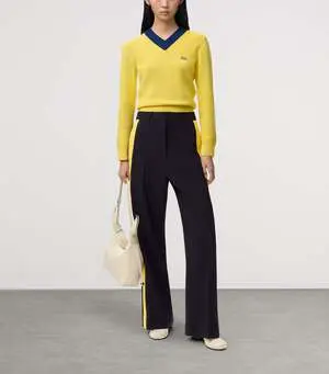 Loewe Cotton-wool V-neck Sweater