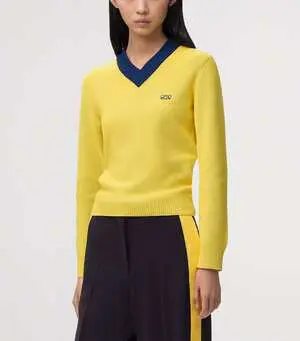 Loewe Cotton-wool V-neck Sweater