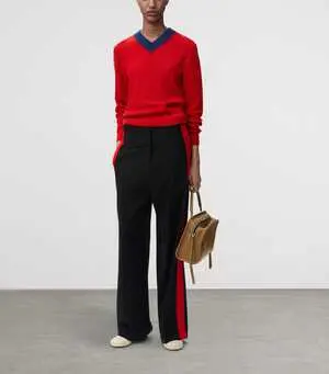 Loewe Cotton-wool V-neck Sweater