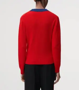Loewe Cotton-wool V-neck Sweater