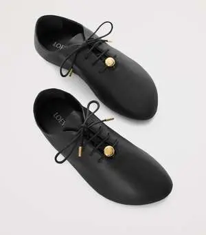 Loewe Leather Pebble Soft Lace-up Shoes