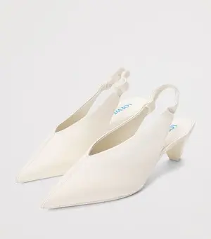 Loewe Lambskin Origami Cubic Slingback Pumps 45