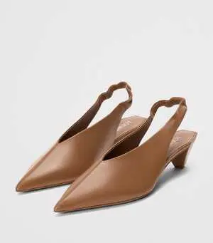 Loewe Lambskin Origami Cubic Slingback Pumps 45