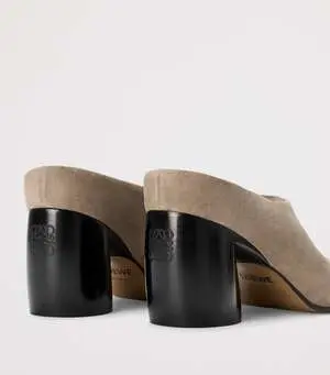 Loewe Suede Oval Heeled Mules 70