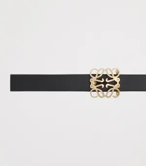 Loewe Leather Reversible Anagram Bombé Belt