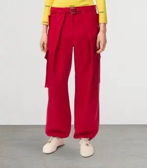 Loewe Cotton-silk Cargo Trousers