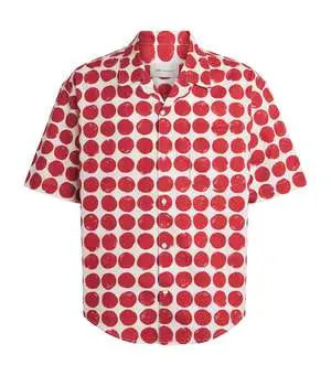 AMI Paris Polka-dot Boxy Short-sleeve Shirt