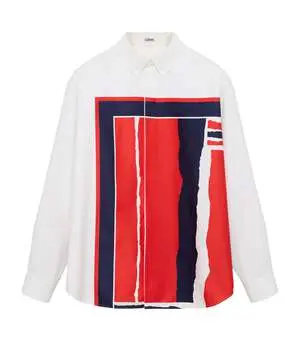 Loewe Geometric Print Shirt - Red