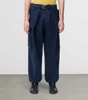 Loewe Cotton Pleated Cargo Trousers