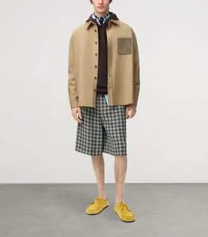 Loewe Leather-trim Overshirt