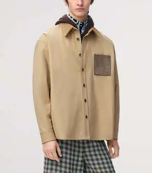 Loewe Leather-trim Overshirt