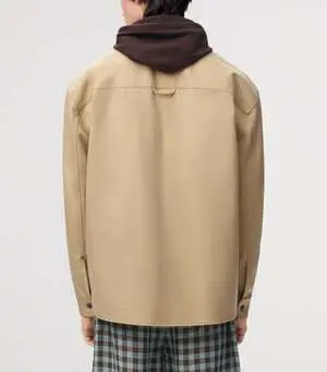 Loewe Leather-trim Overshirt