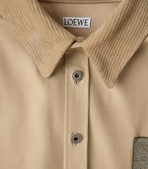 Loewe Leather-trim Overshirt