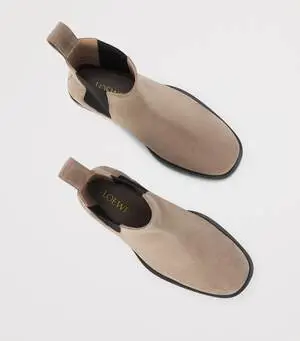 Loewe Suede Bobine Chelsea Ankle Boots