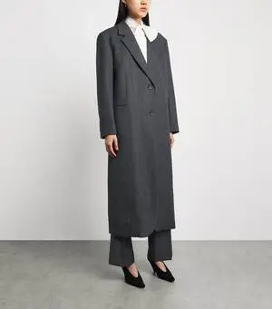 Sandro Wool Rhinestone Long Coat