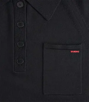 Sandro Wool-blend Polo Sweater