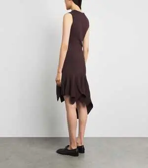 Sandro Knitted Asymmetric Mini Dress