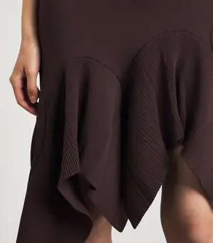 Sandro Knitted Asymmetric Mini Dress