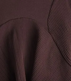Sandro Knitted Asymmetric Mini Dress