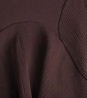 Sandro Knitted Asymmetrical Mini Dress