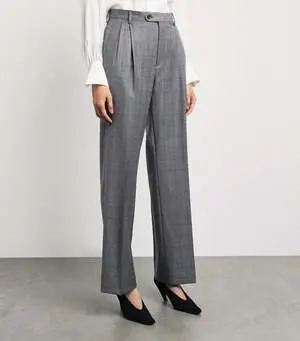 Sandro Wool Rhinestone Straight Trousers