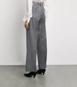 Sandro Wool Rhinestone Straight Trousers