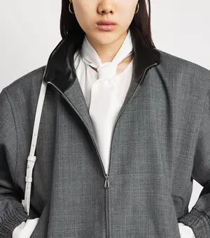 Sandro Wool Leather-trim Bomber Jacket