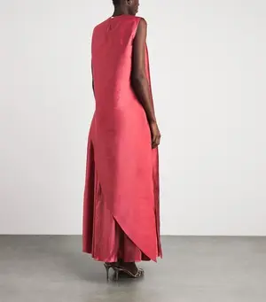 ABADIA Satin Asymmetric Longline Top