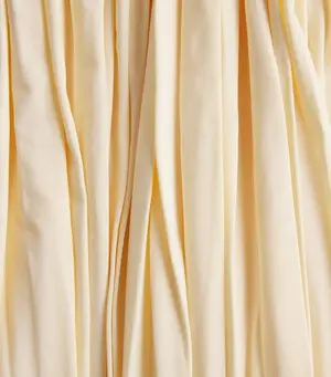 ABADIA High-neck Draped Midi Dress