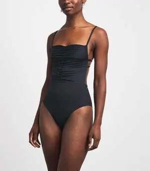 MORE NOIR Ruched Blair Swimsuit