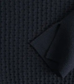 Molli Virgin Wool Blend Wicker-stitch Crew Neck Sweater