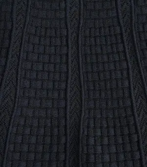 Molli Virgin Wool-blend Basket-weave Midi Skirt