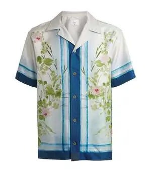 CHE Silk Bloom Print Shirt - Blue