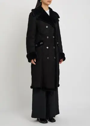 Simone Rocha Double-breasted Shearling Coat