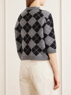 Arch4 Karlie Checked Cashmere Sweater