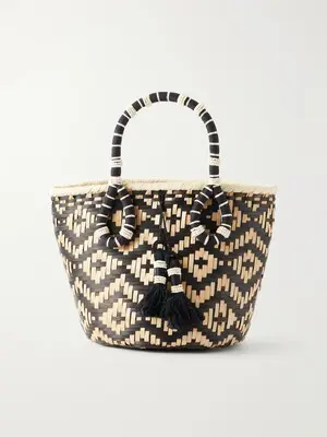 Johanna Ortiz Raffia Mini Bucket Bag - Neutrals
