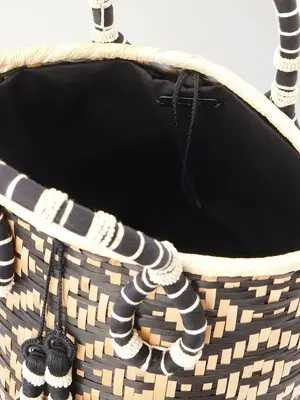 Johanna Ortiz Raffia Mini Bucket Bag