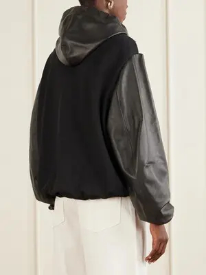 WALES BONNER Vista Striped Leather Jacket