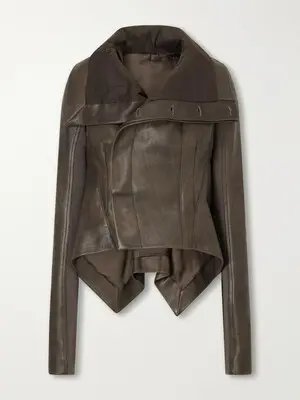 Rick Owens Naska Leather Biker Jacket - Black