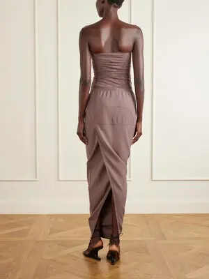 Rick Owens Soft Pillar Wool-stretch Maxi Skirt