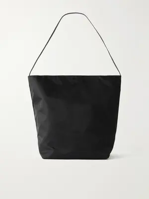 VALESQUE Bucket Leather-trimmed Shell Tote - Black