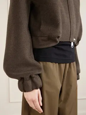 Khaite Cordan Cropped Wool Bomber Jacket