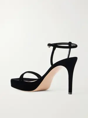 GIANVITO ROSSI 70 Velvet Sandals