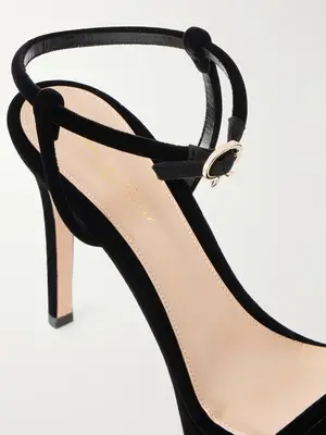 GIANVITO ROSSI 70 Velvet Sandals