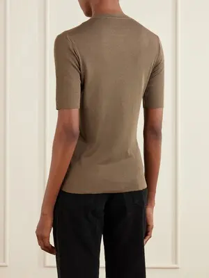 THE ROW Ozzi Silk-blend T-shirt