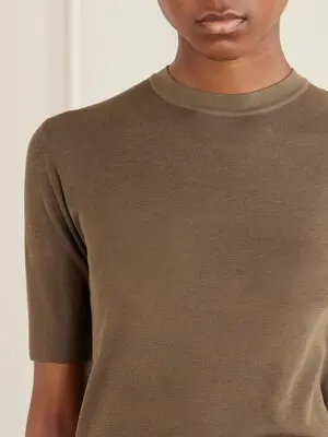 THE ROW Ozzi Silk-blend T-shirt